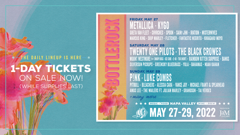 BottleRock Music Festival 2022 Lineup Announcement - Balanced Breakfast